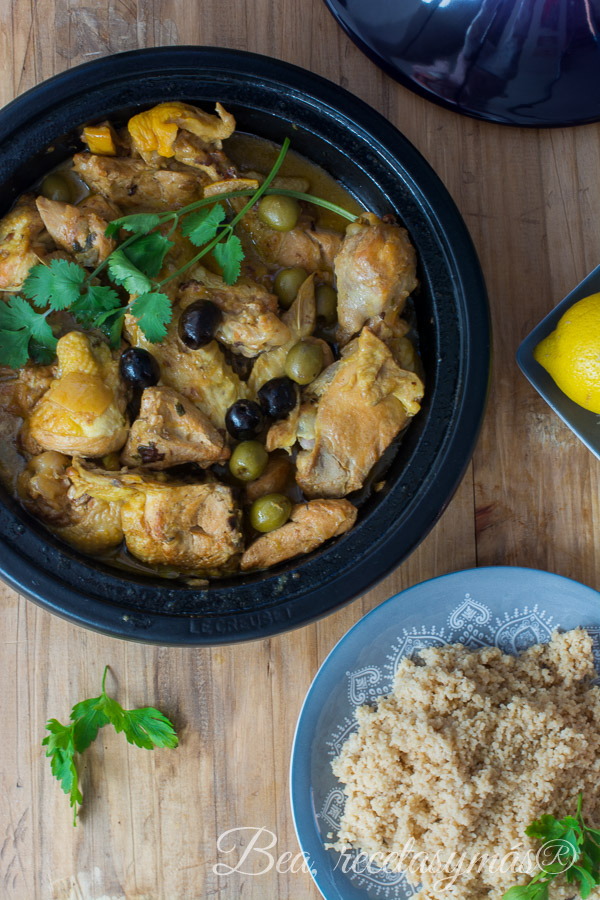 Tajine de pollo, aceitunas y limón - Recetas de cocina fáciles y ...