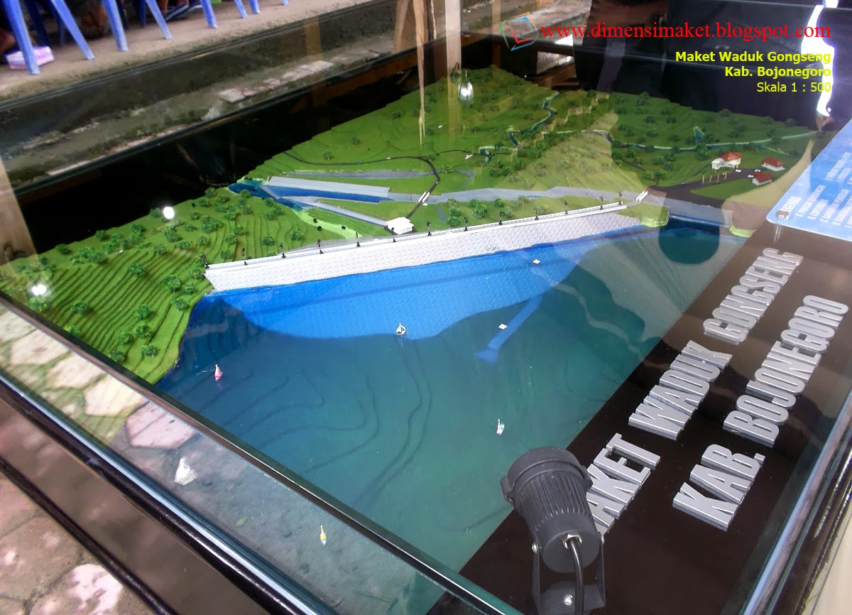 Maket Waduk / Bendungan Gongseng Kabupaten Bojonegoro, Skala 1:500