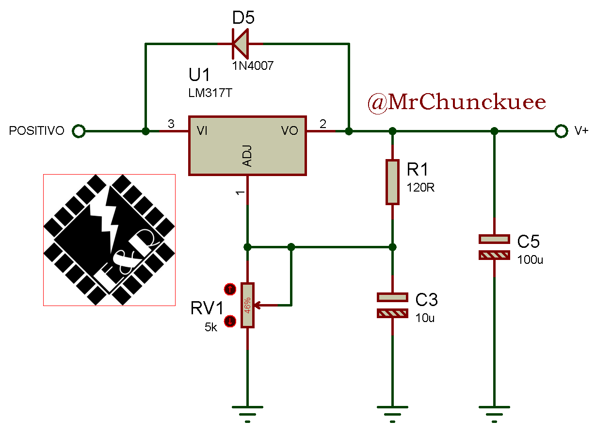 Fuente de alimentación simétrica usando los reguladores LM317 y LM337