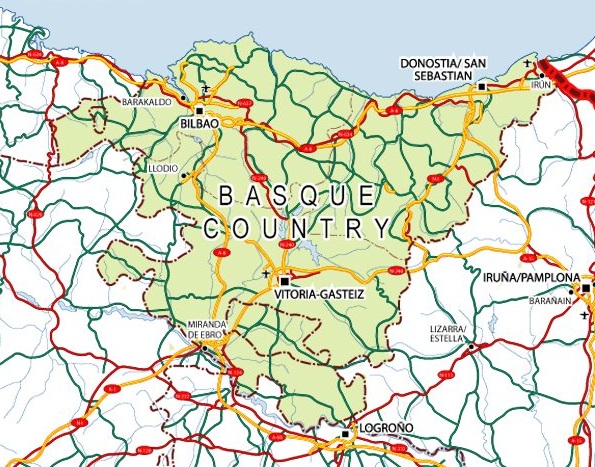 Mapa del País Vasco