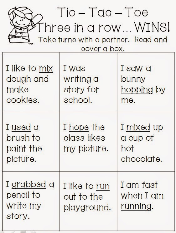 1st Grade Hip Hip Hooray!: Reading practice...Tic Tac Toe!