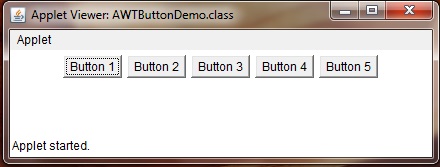 Applet AWT Button Control