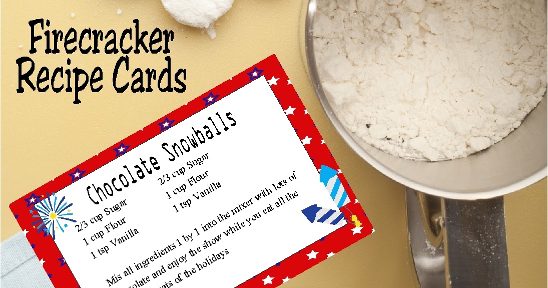 DIY Party Mom: Firecracker Recipe Cards