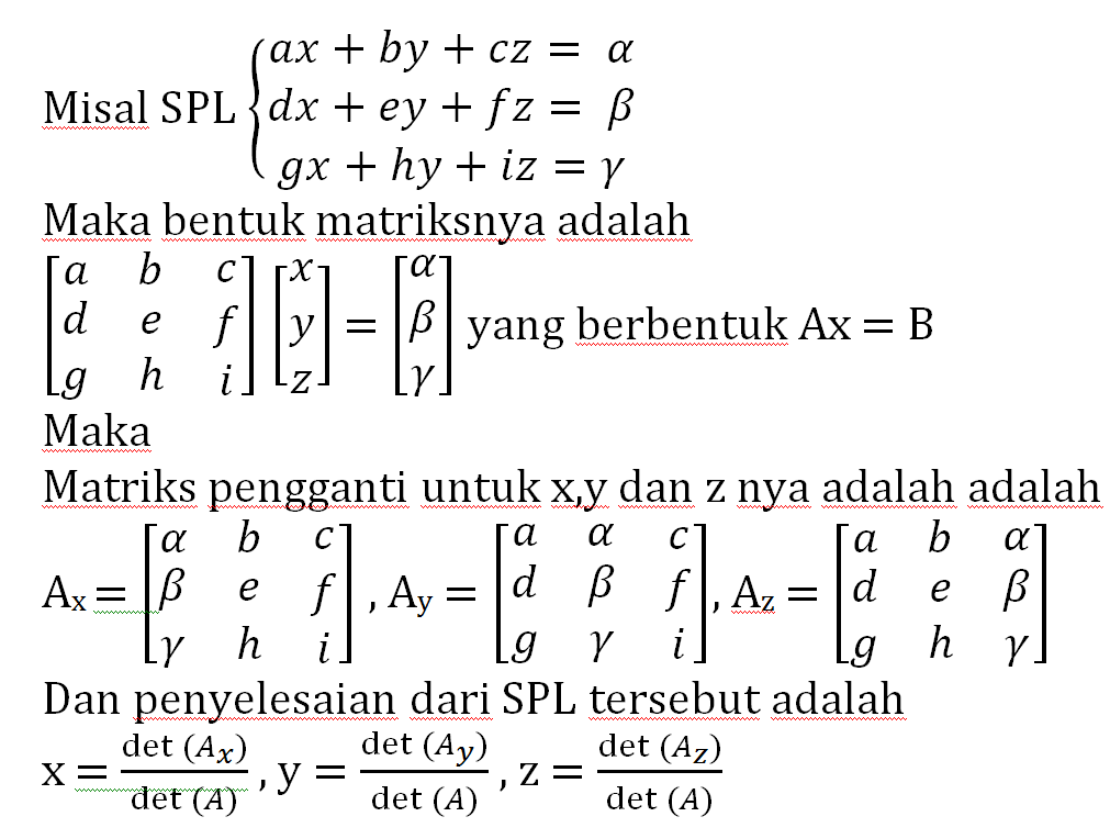 Stare At The Truth: Penyelesaian SPL dengan Metode Cramer