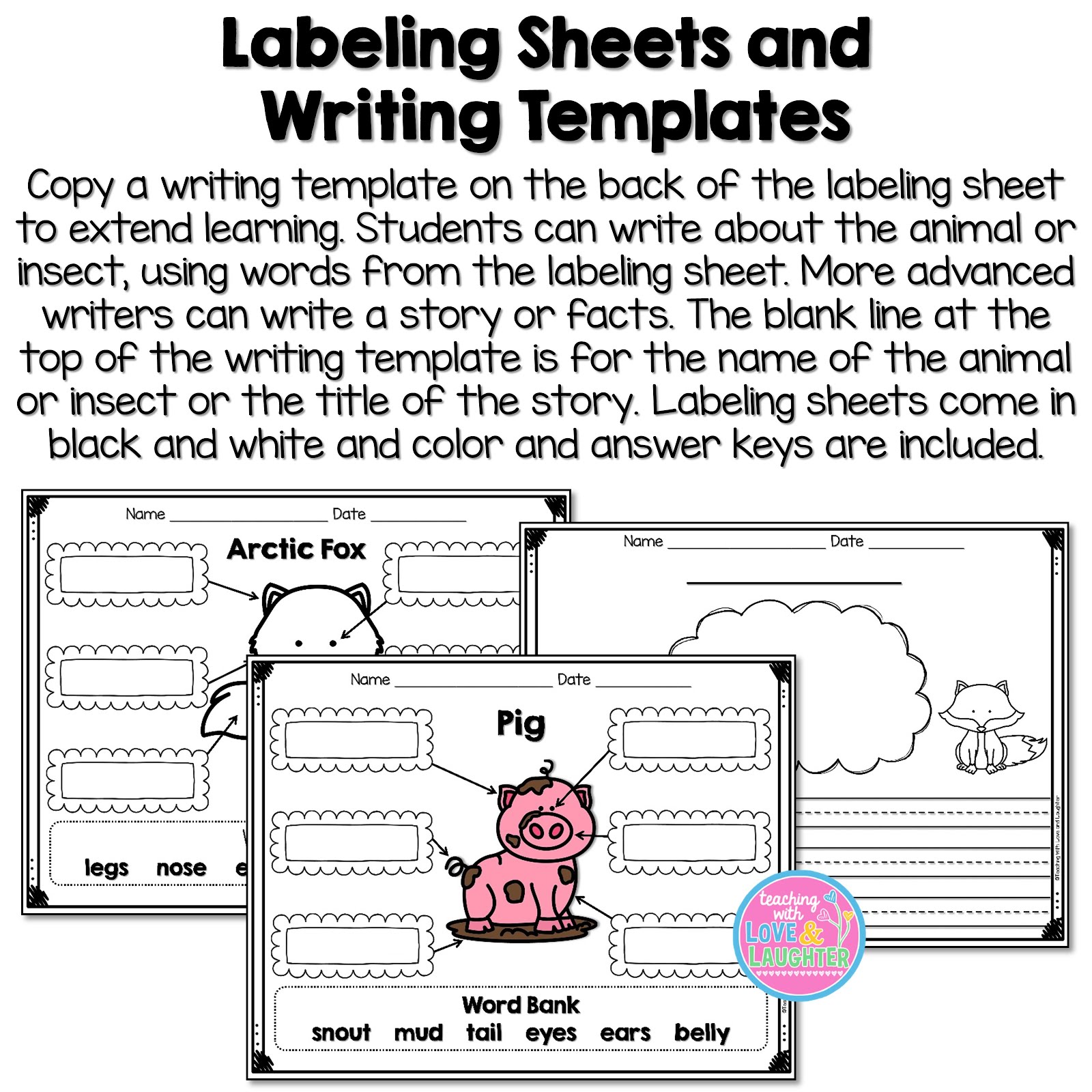 Teaching With Love and Laughter: Let's Label, Draw, and Write the Whole ...