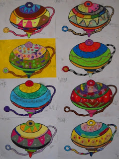 ART CORNER: Mewarnakan Gambar Gasing dengan Cantik Dan Kemas