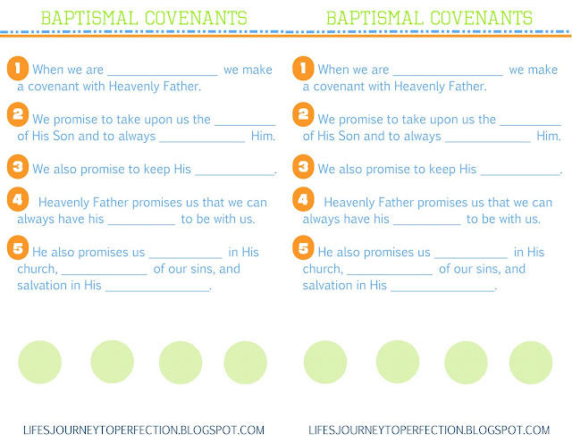 Life's Journey To Perfection: Family Home Evening on Keeping Baptismal ...