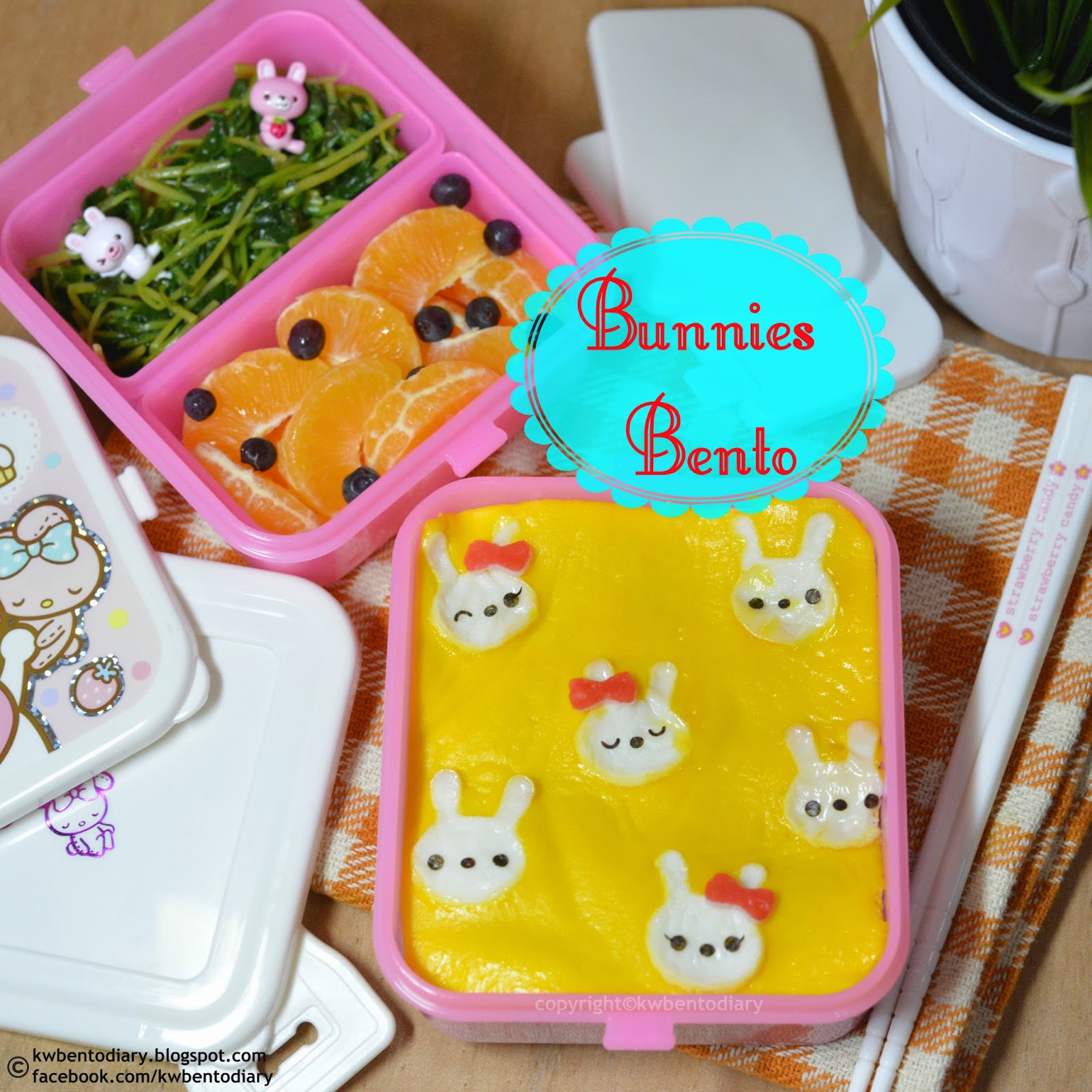 Karenwee's Bento Diary: Bento2014#Sep09~Bunnies Bento