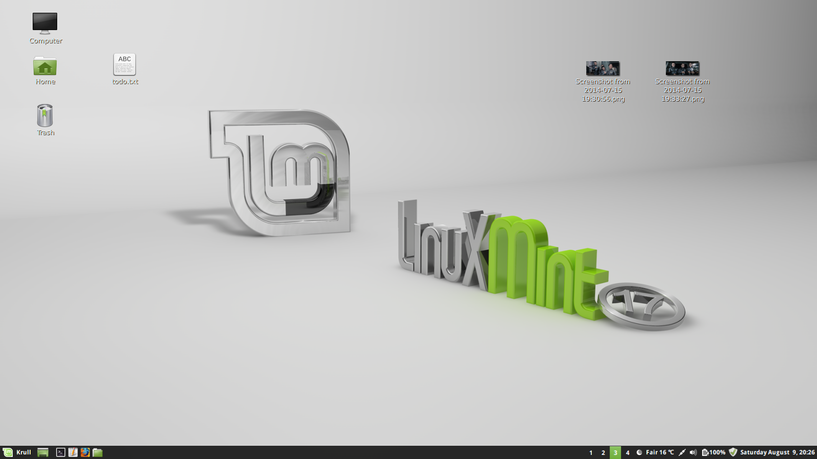 oesediez: The current Linux Mint desktop