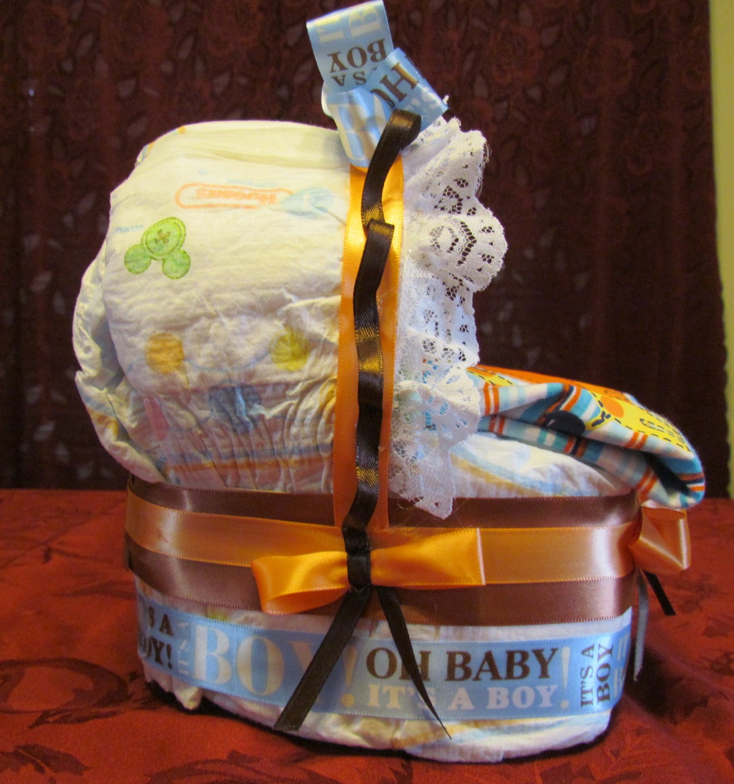 Mom's little place: Diaper baby shower bassinet