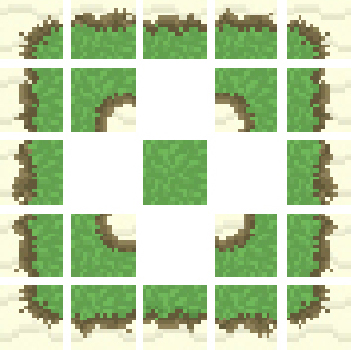Finished grass and long grass tilesets