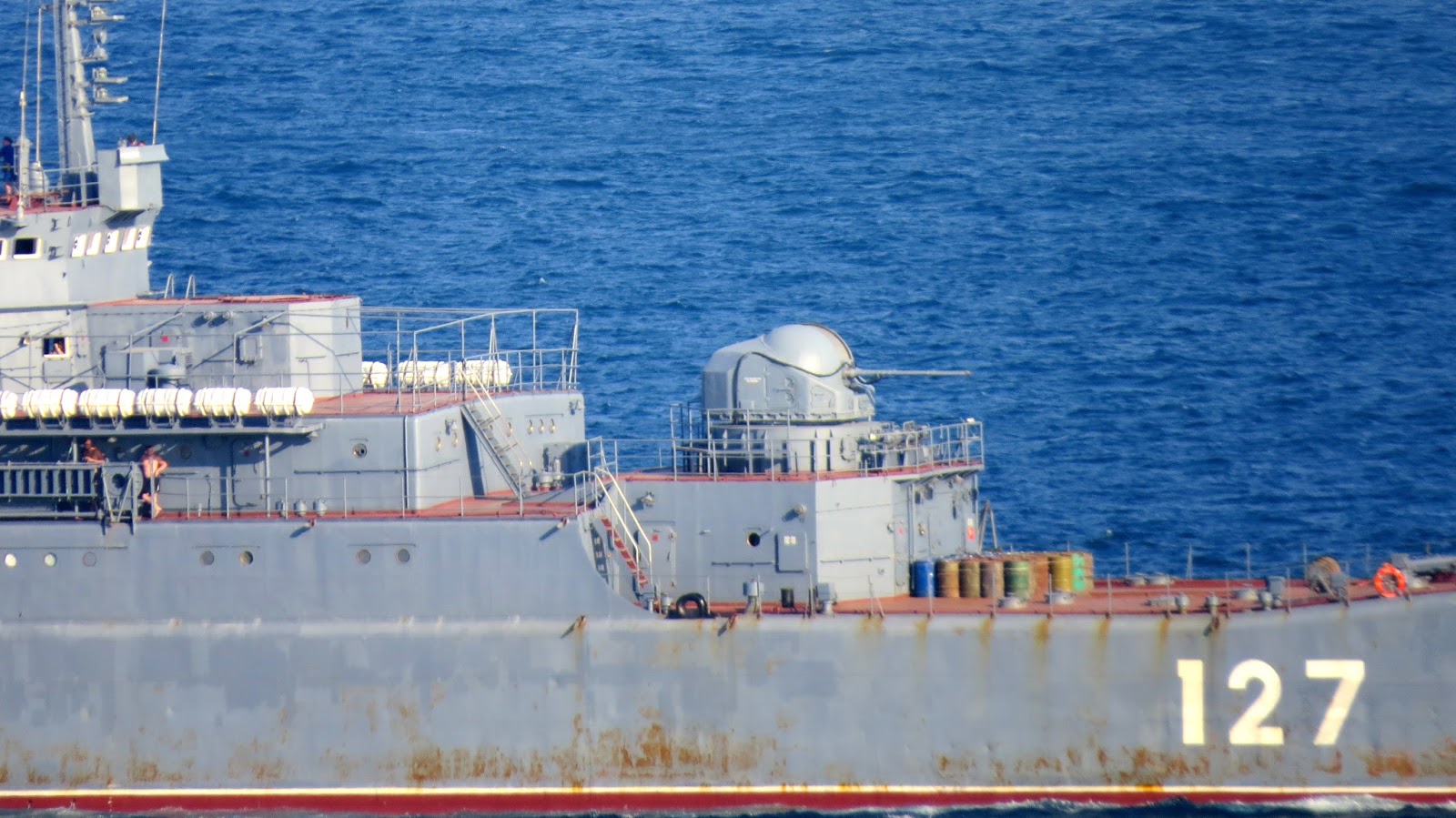 WARSHIPS ON THE BOSPHORUS: 127 BDK 43 MINSK,775 ROPUCHA CLASS