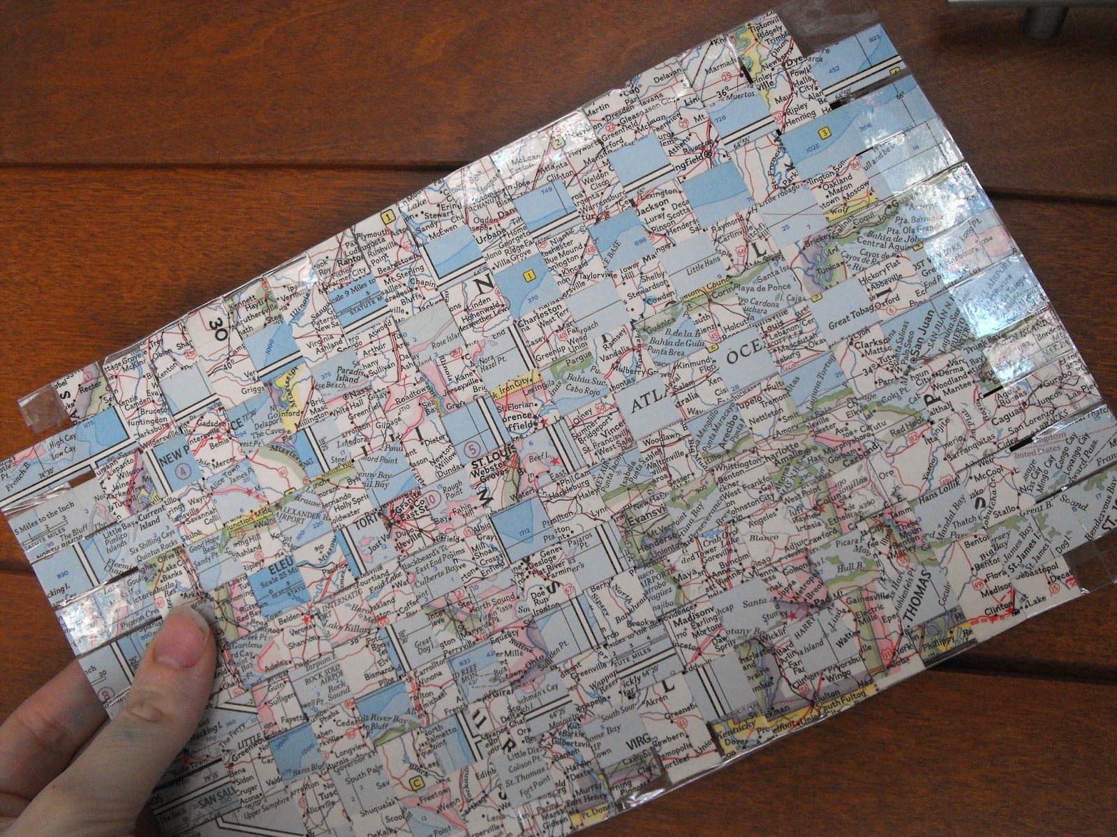 Ruby Murrays Musings: Ways with Vintage Maps - Woven Notebook Tutorial