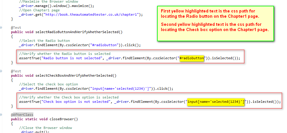 Selenium By Arun 376 Using Isselected Predefined Method To Get The Status Of The Radio 0616