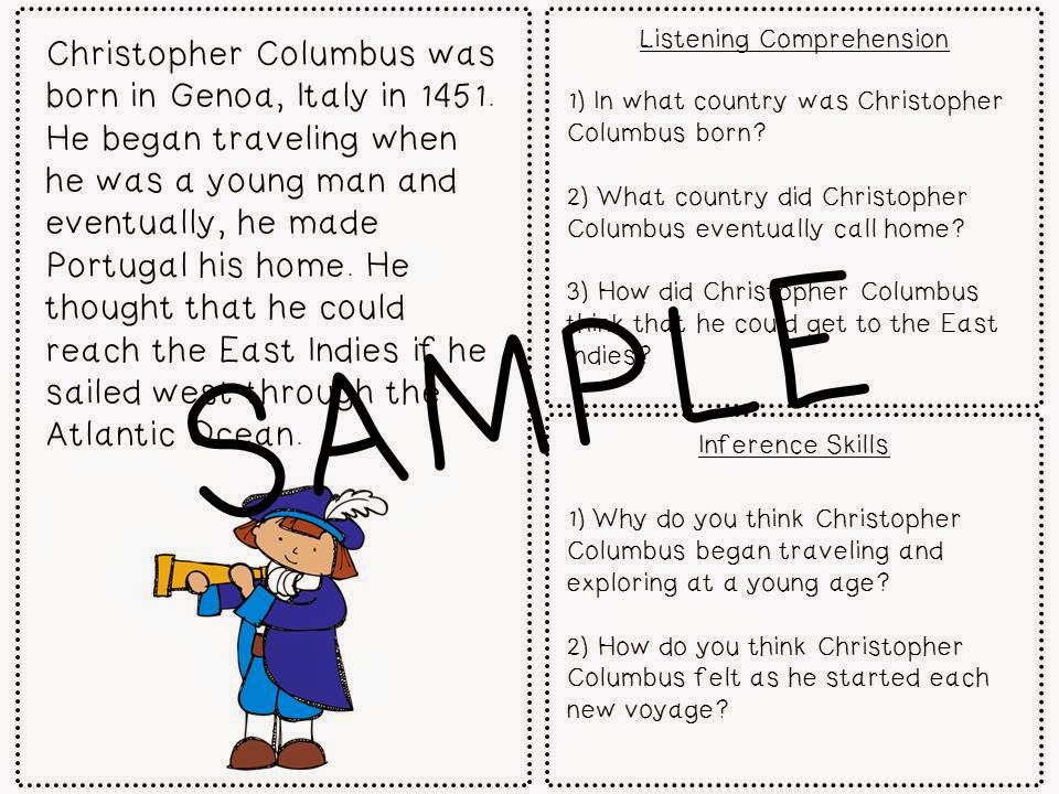 Word Nerd Speech Teach: {Giveaway} Columbus Day Language Pack