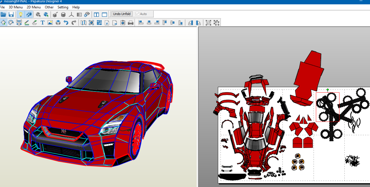 Elmerock: Nissan GTR 2017 Papermodel