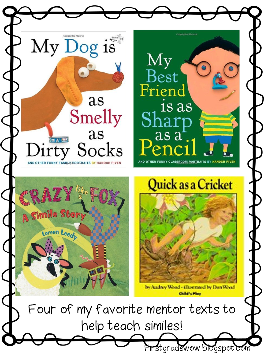 First Grade Wow: Writing to Teach...and Making Connections With Similes!