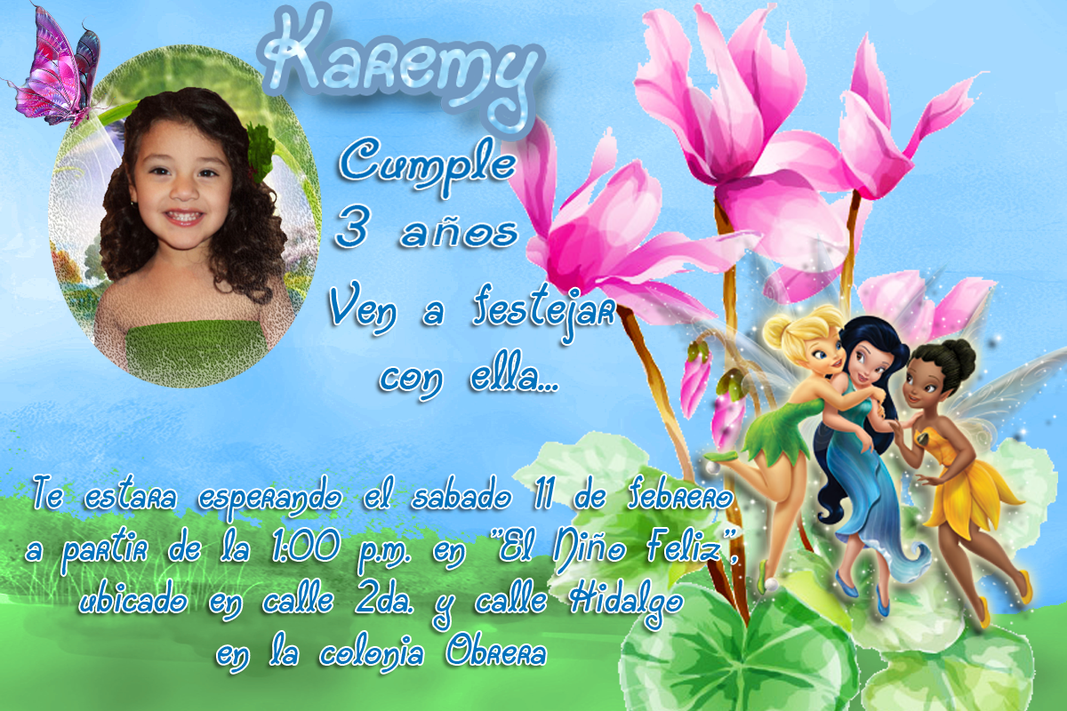 Invitación tinkerbell - Imagui
