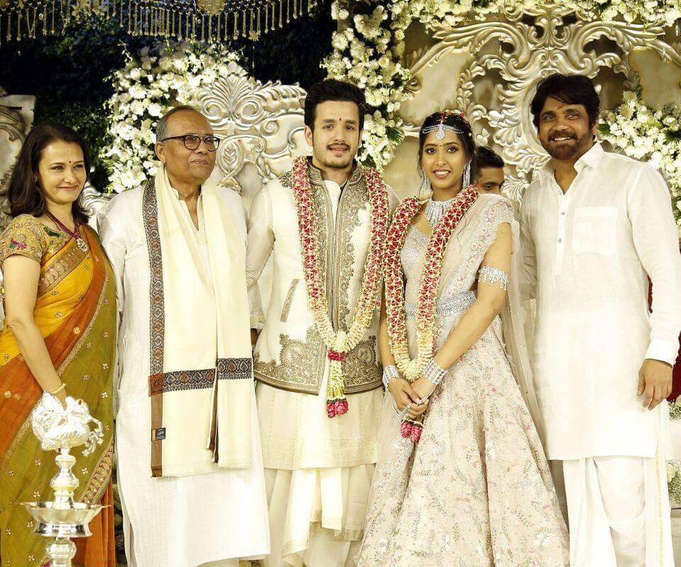 Akhil Akkineni Engagement with Shriya Photos