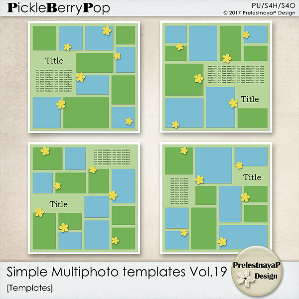 New Simple multiphoto templates - 30% off