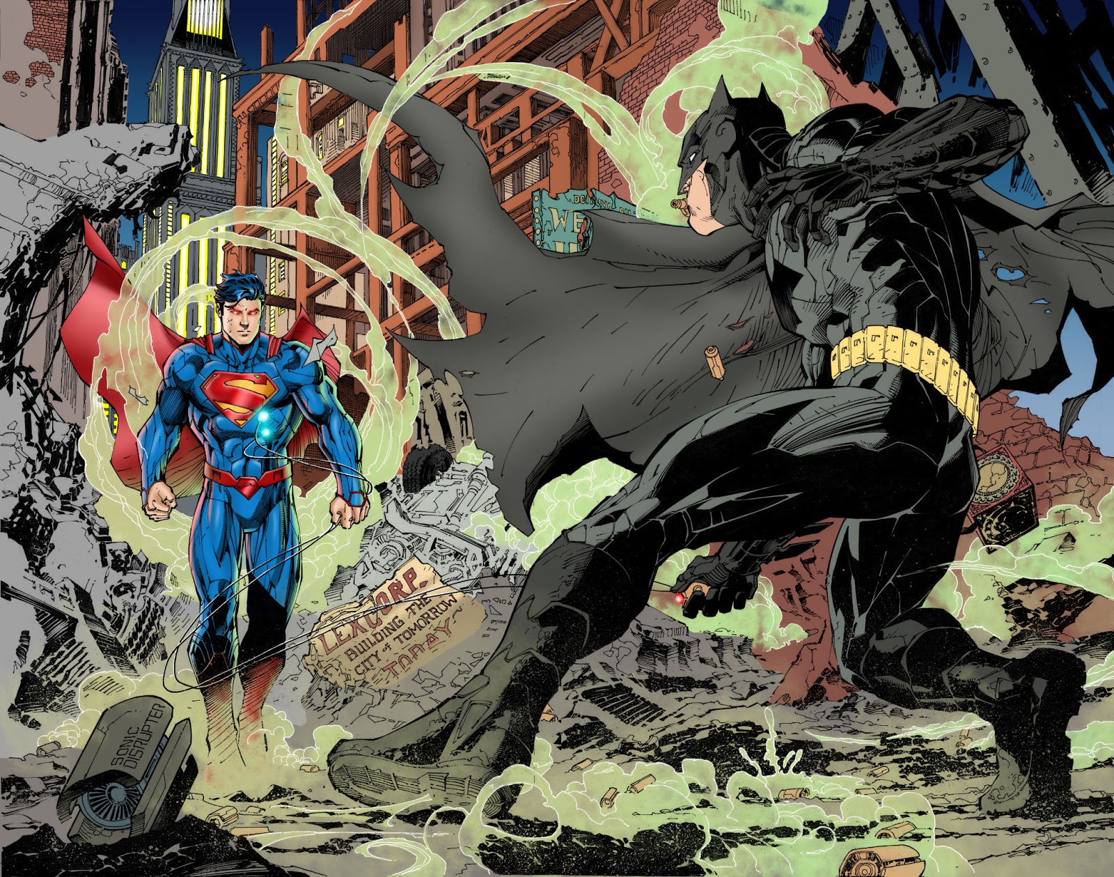 A Simple Colorist's Art Blog: Jim Lee (Batman Vs Superman) Wip #4