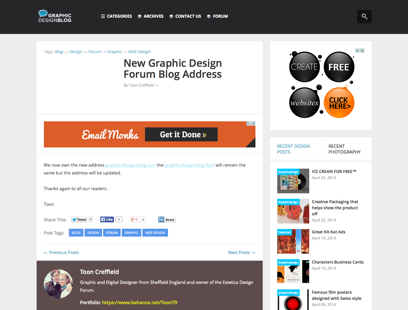 New Graphic Design Forum Blog Address | Graphic Design Blog