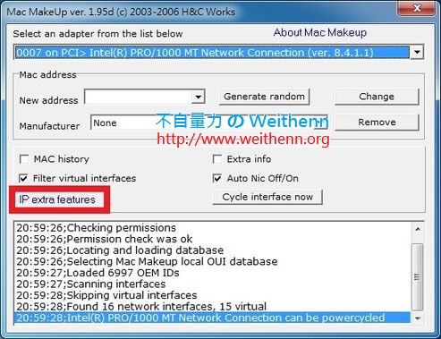 Mac Makeup – 網卡 MAC Address 怎麼改？ 有它就搞定!! ~ 不自量力 の Weithenn