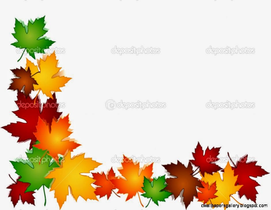 Clip art fall leaf border