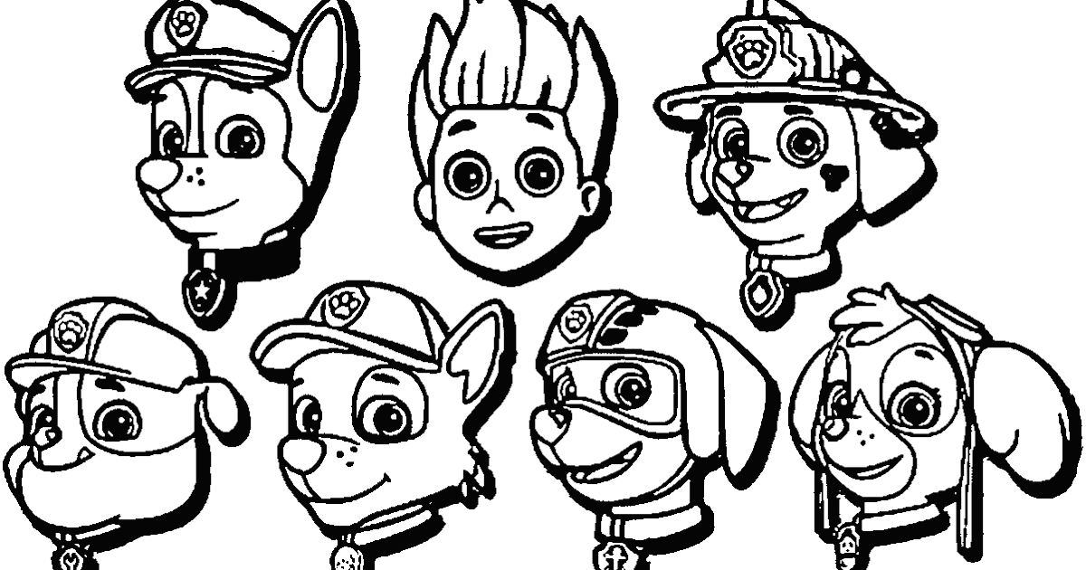 Personajes de paw patrol para colorear y pintar - COLOREA TUS DIBUJOS