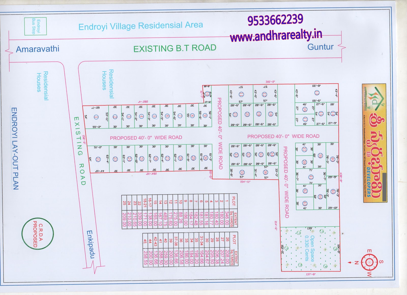 CRDA Approved Layout Plots: CRDA Approved Plots in Amaravathi Capital City