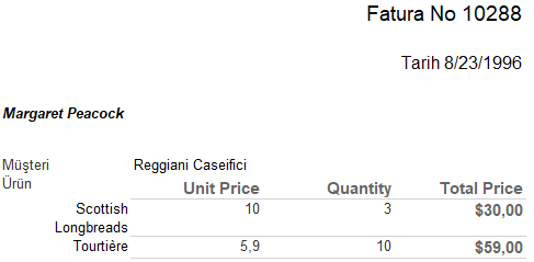 SSRS ile Fatura Oluşturma