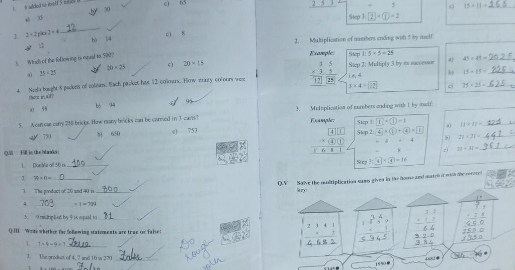 Maths Ch 5 Multiplication & Ch 11 Geometry NB & WB