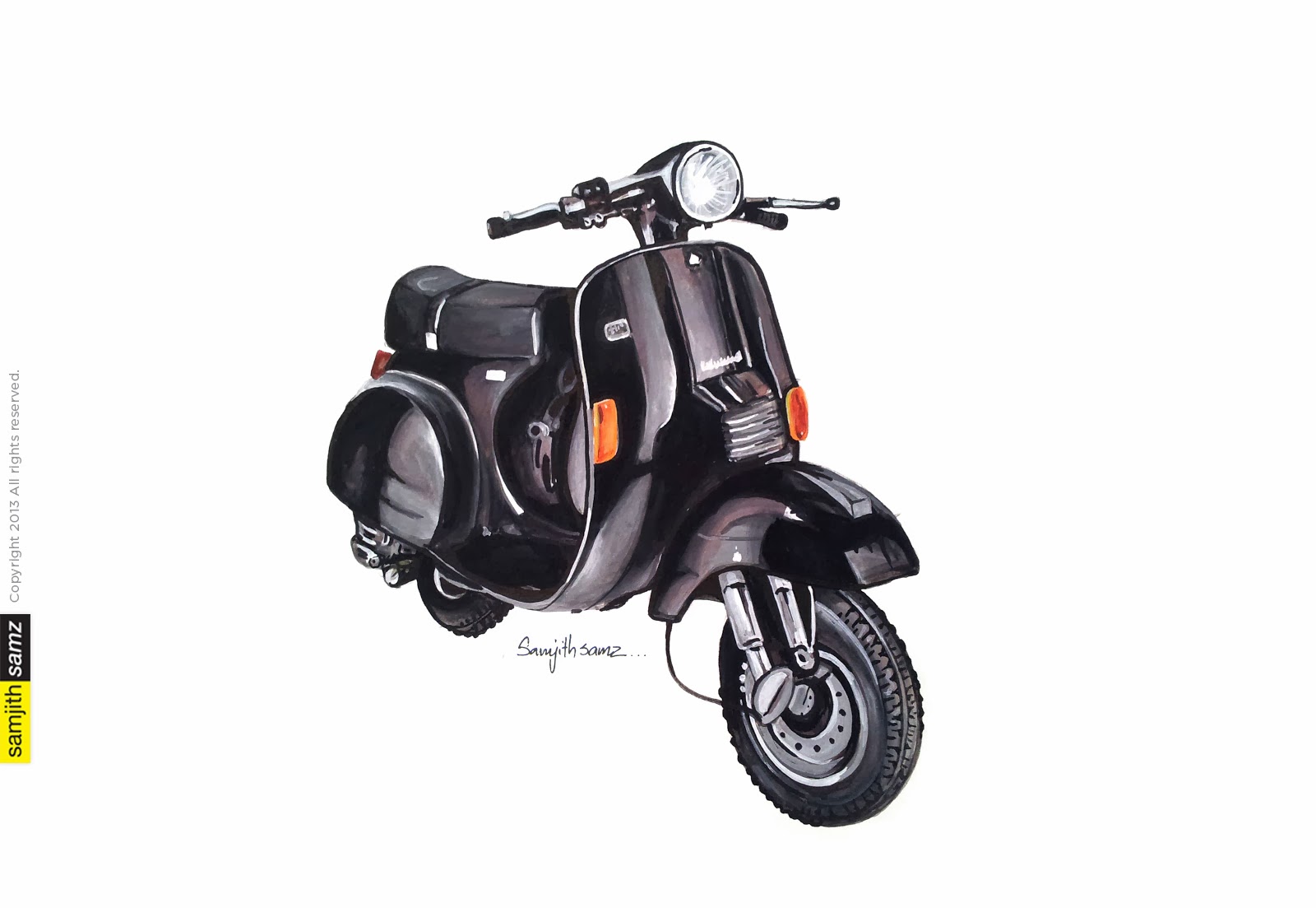 Samjith Shankar Illustration: Product Design on Two Wheelers [ Poster ...