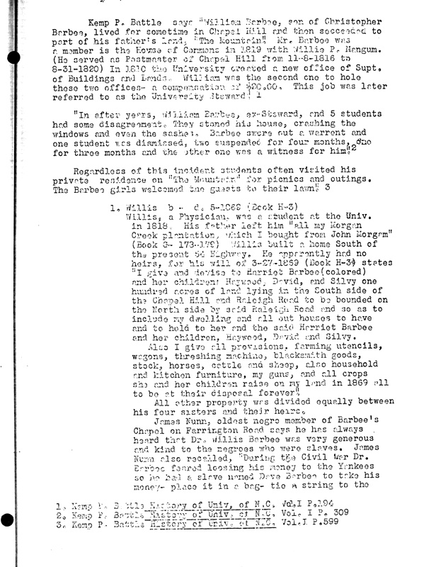 Barbee Research- Footprints in the Sands of Time