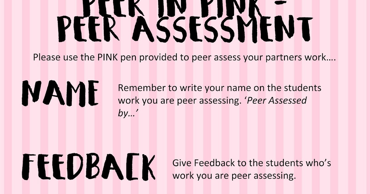 Peer in Pink: Peer Assessment