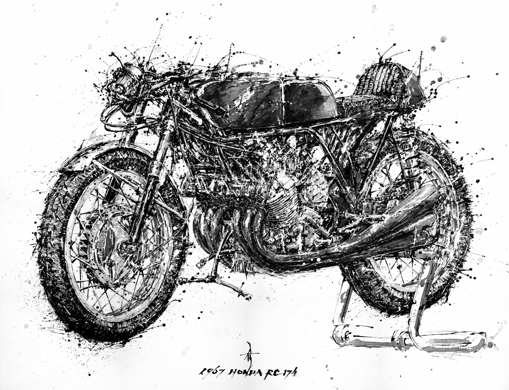 Just A Car Guy: Makoto Endo makes really cool art, his motorcycles in ...
