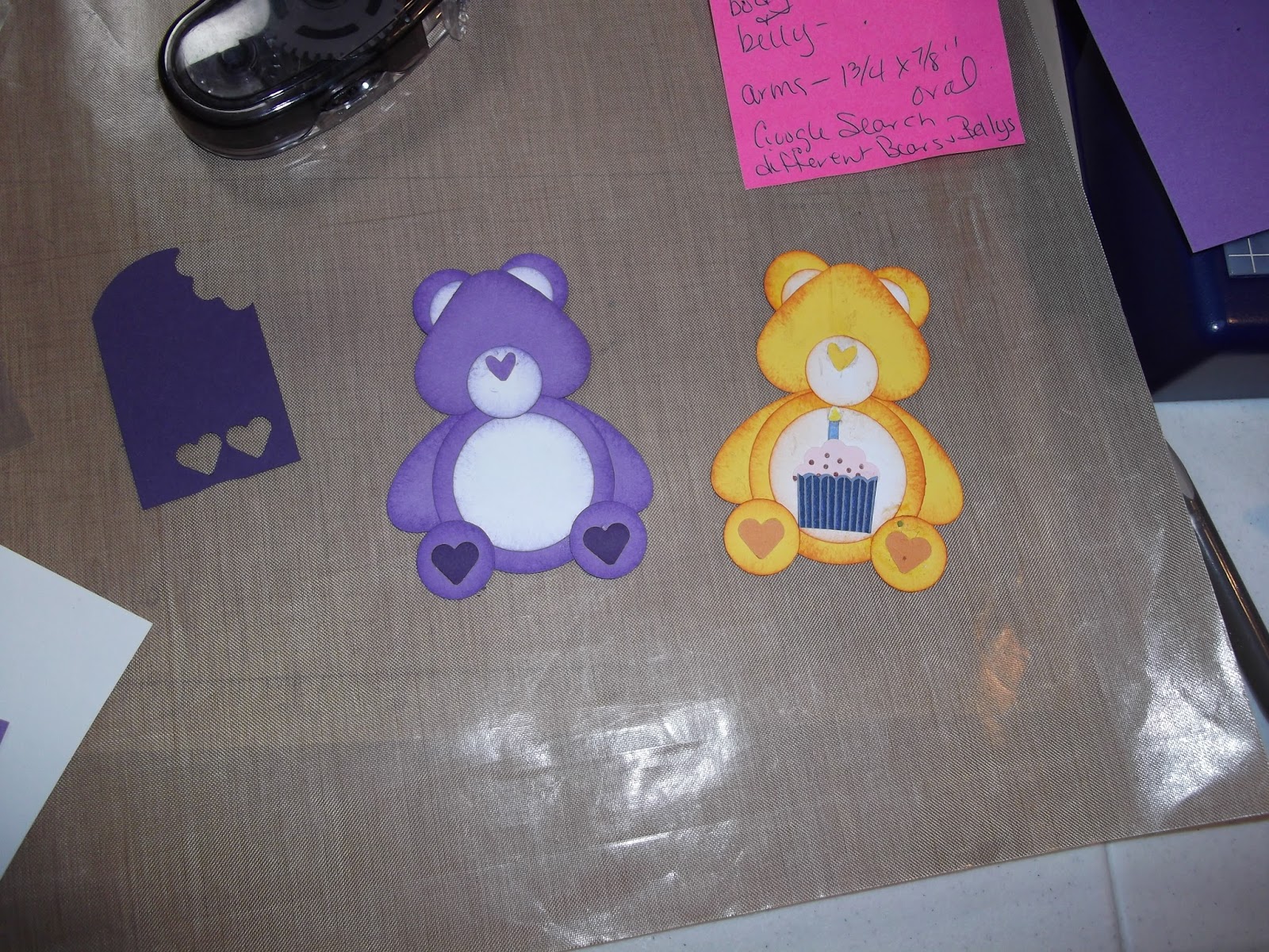 Craft Break for Me: Punch Art Care Bears Tutorial