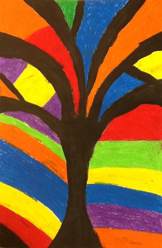 RDES Art Room: Fourth Grade - Mondrian Trees