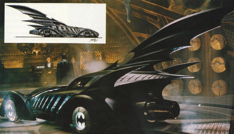 1995 Batman.com : Concept Art: Batmobile designs