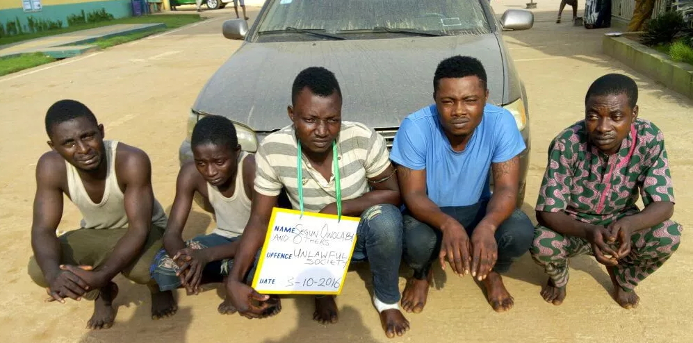 Photos: 5 Wanted Eiye Cult Members Arrested At Ijoko Ota Ogun State ...