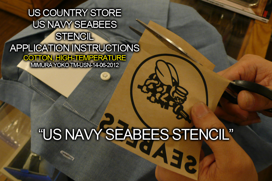 MIMURA YOKO: US NAVY SEABEES POCKET STENCIL APPLICATION INSTRUCTIONS