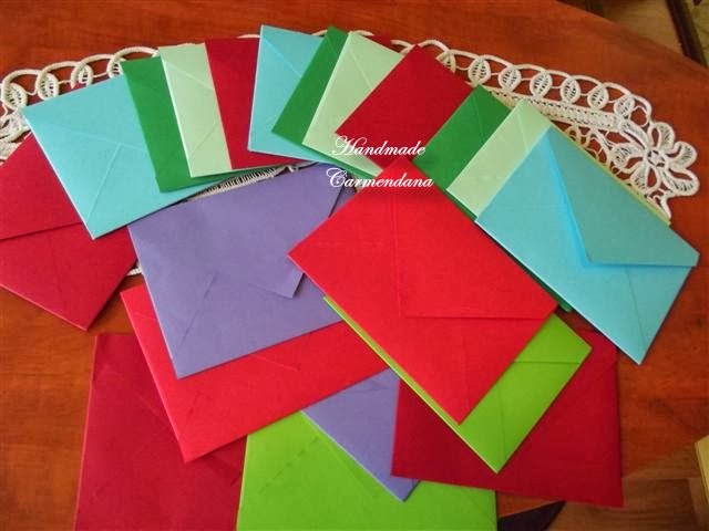 Felicitari handmade (realizate manual): plicuri colorate