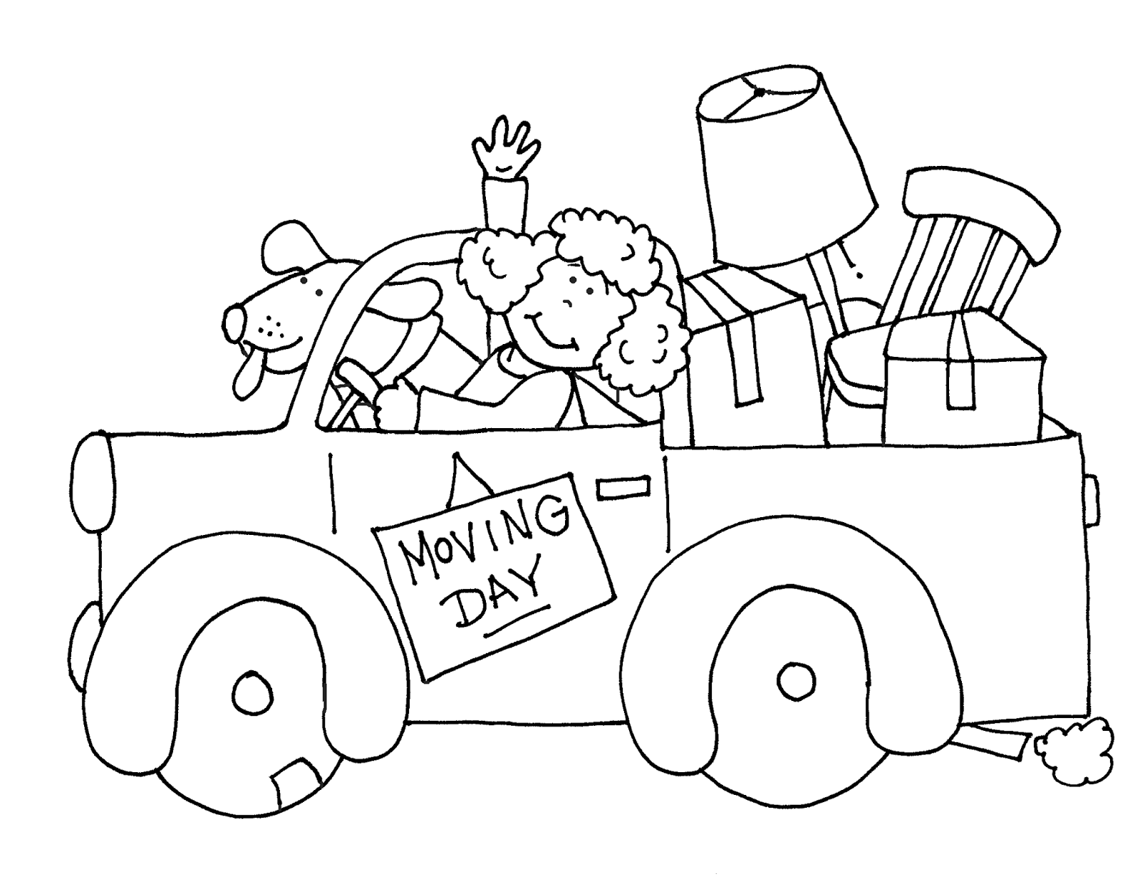 Moving Day Coloring Page Coloring Pages