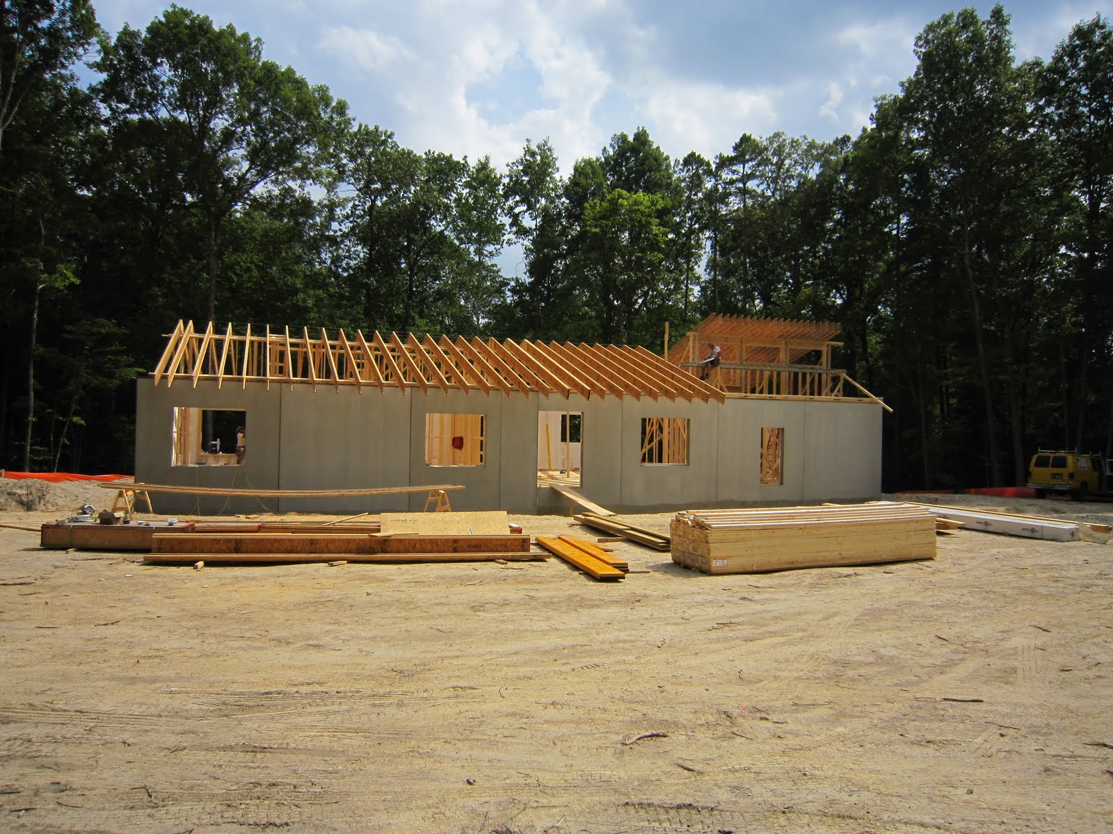 North Carolina Passive House: Clerestory up