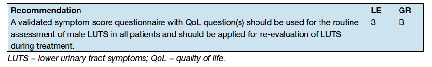 Male LUTS: MALE LUTS EAU GUIDELINES