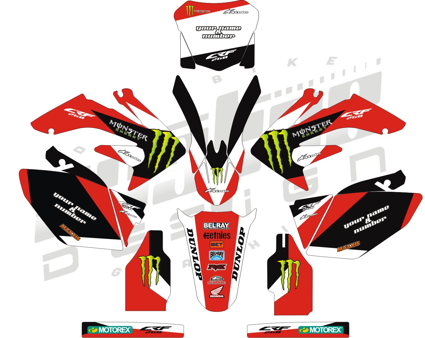 Decal trail Viar Cross 250 SE - DECALS MOTOCROSS CUSTOM GRAPHICS