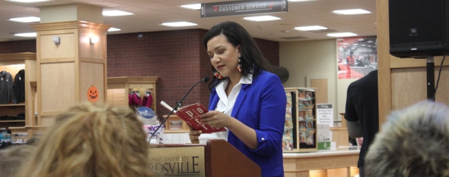 Cultural Front: Photo-review of Tiana Clark reading at SIUE bookstore