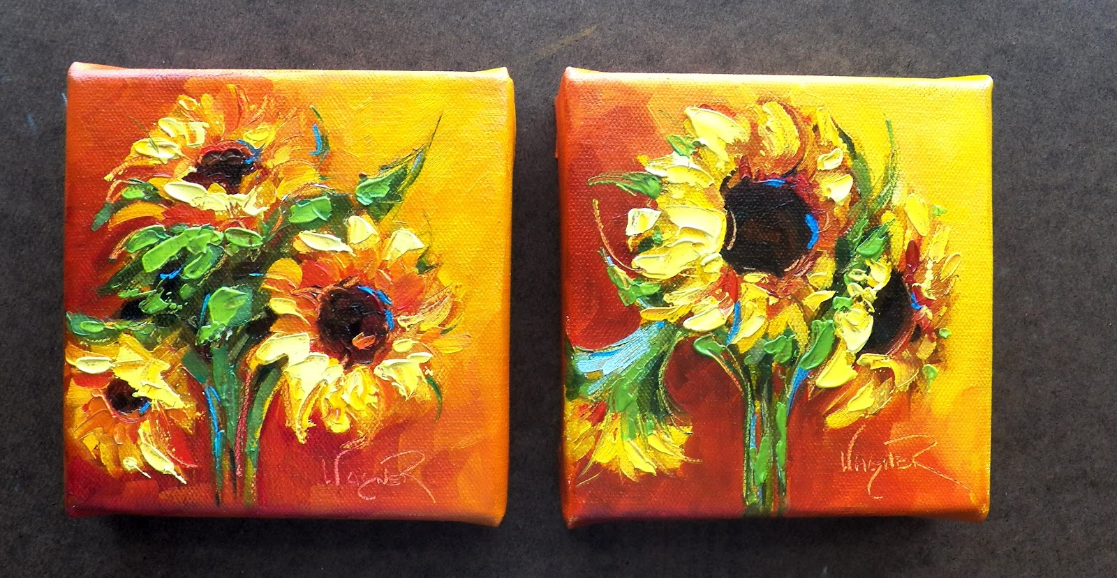 Olga Paints: CONTEMPORARY SUNFLOWER PAINTING SERIES