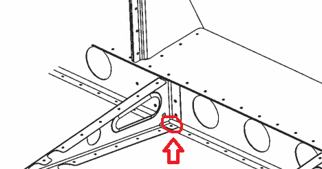E's Van's RV-14A: Wings: Flaps. Spar-nose-rib rivets.