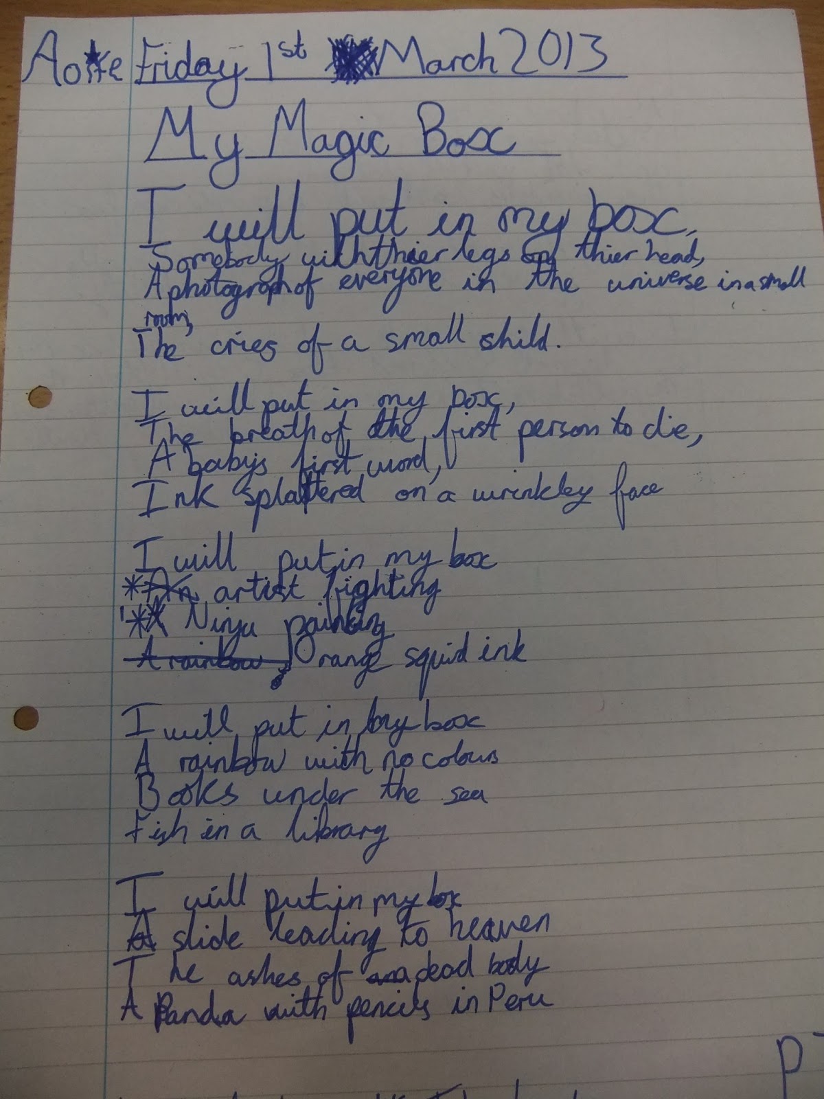 St. Clare's Class Blog: The Magic Box